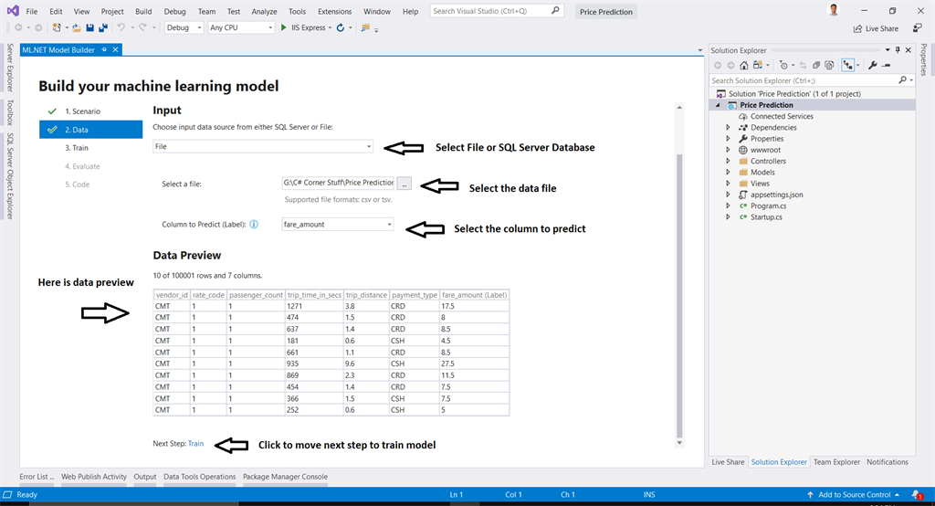Price Prediction In ASP.NET Core Using ML.NET Price Prediction In ASP.NET Core Using ML.NET